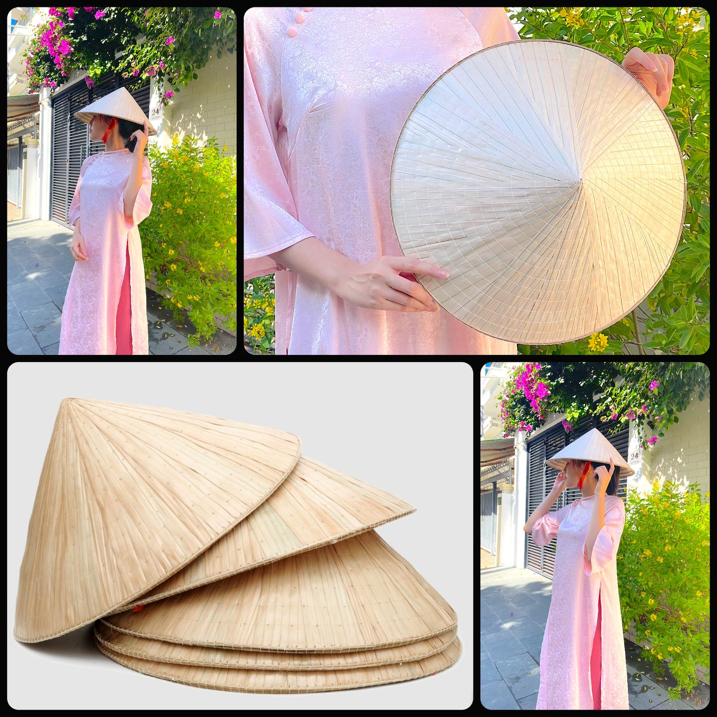 5 Vietnamese Conical Hat Non La Asian Farming Tradtional Vietnam ...