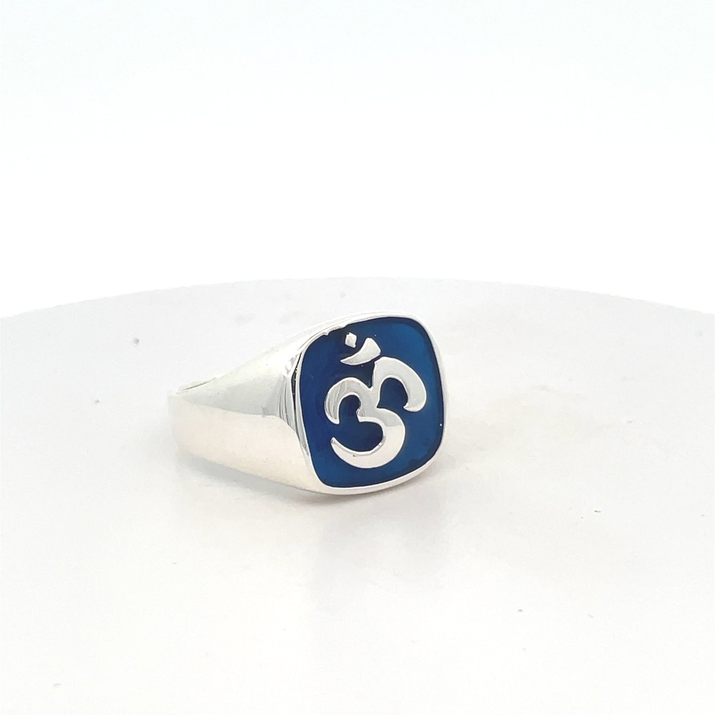 Unique Hindu Aum Om Ohm Word Sterling Silver Ring Jewelry Size 25 ...
