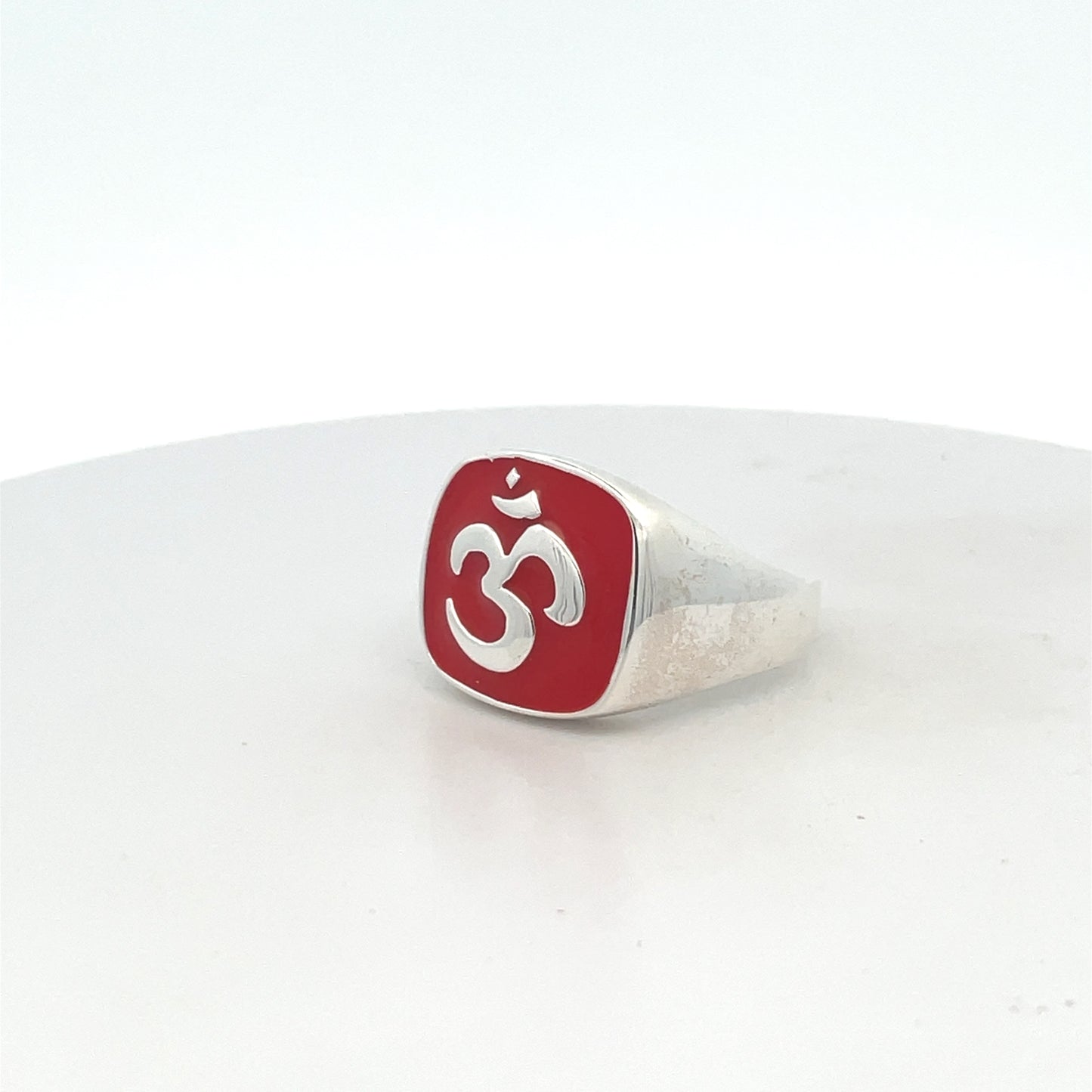 Unique Hindu Aum Om Ohm Word Sterling Silver Ring Jewelry Size 25 ...