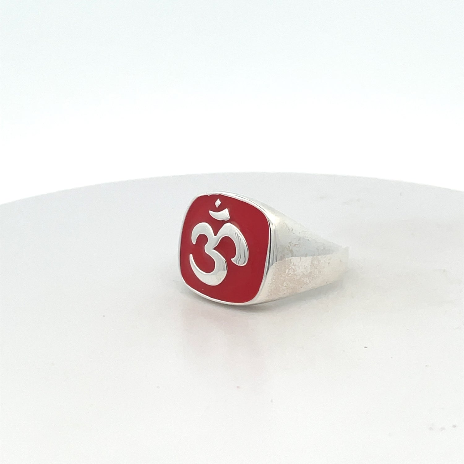 Unique Hindu Aum Om Ohm Word Sterling Silver Ring Jewelry Size 25 ...