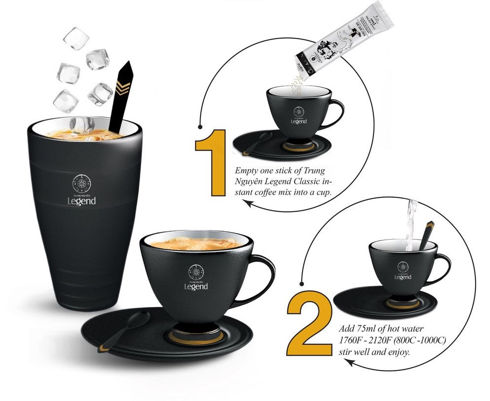 Trung Nguyen Legend - Classic 3 in 1 Instant Coffee With Finely-Milled ...