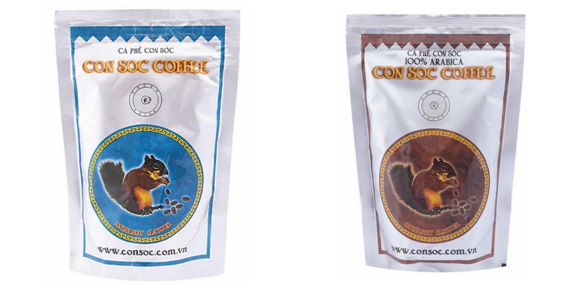 Con Soc Hazelnut Flavor & Arabica Hazelnut Flavor Blue & Brown Label C ...