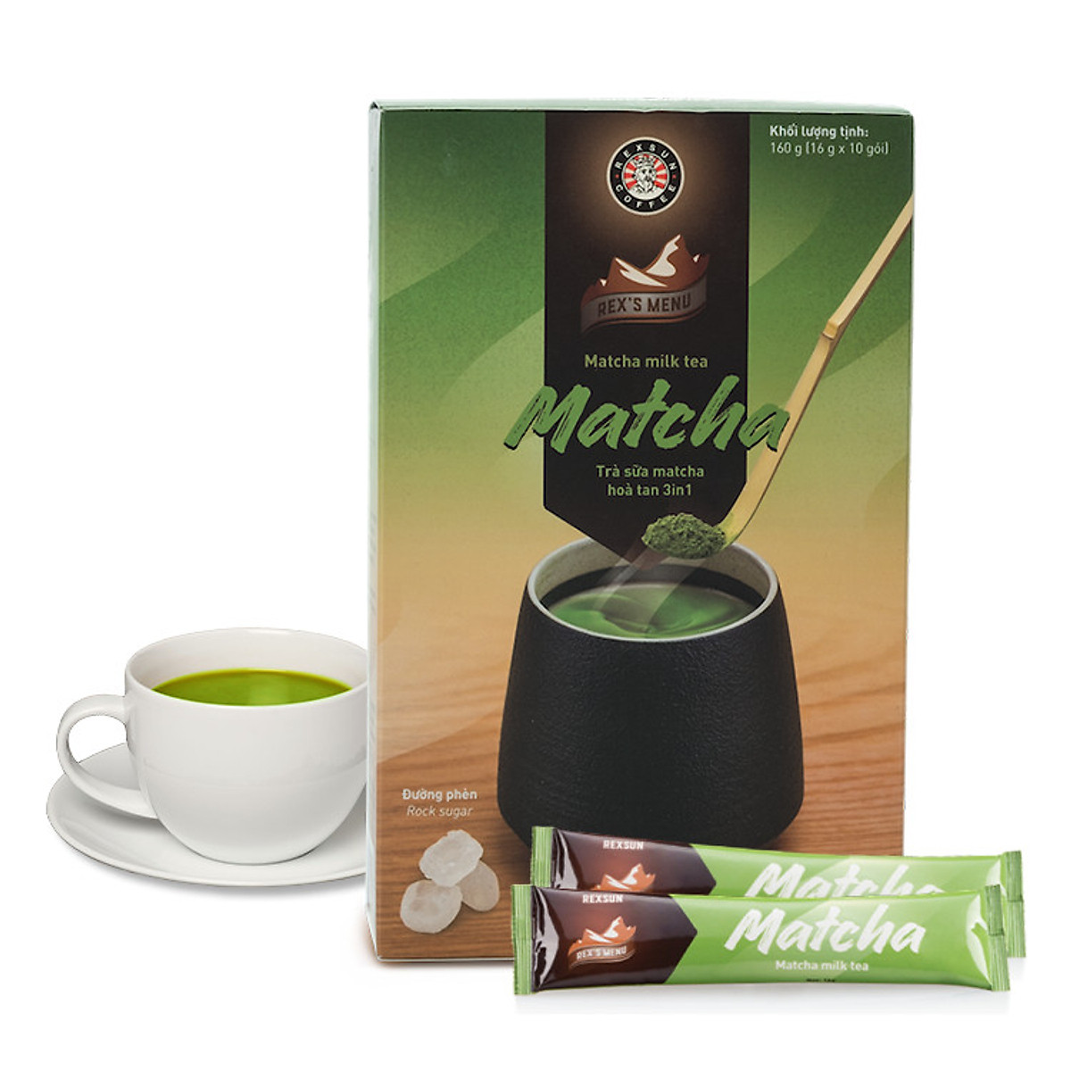 Rexsun - Instant Delight Matcha Milk Tea Vietnamese Special Tea 160g ...
