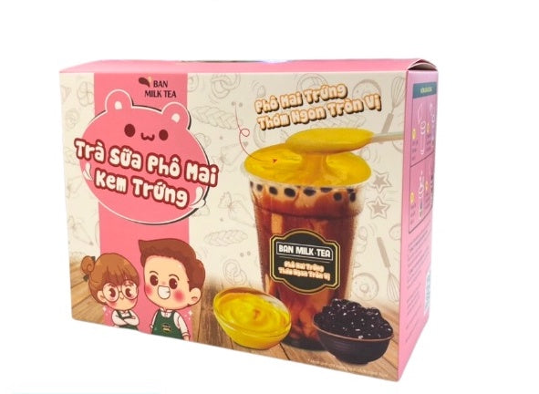 BAN Instant Milk Tea -Black Sugar Pearls, Egg Cream With Cheese, Combo ...