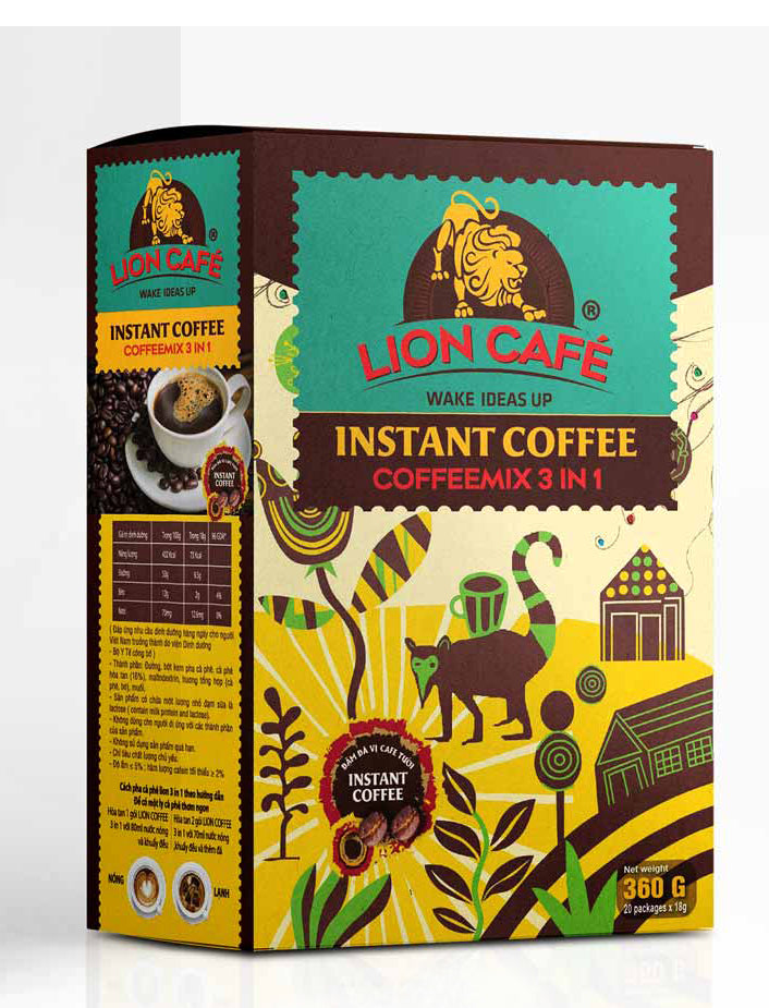 Lion Cafe Instant Coffee Vietnamese Drinks 3in1 and Coconut Cappuccino ...