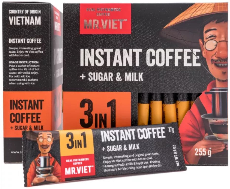 Mr. Viet Vietnamese Instant Coffee 4in1 / 3in1 / 2in1 Cappuccino / Bla – Vietsway.com