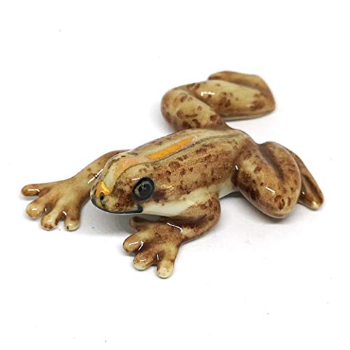 Ceramic Frog Figurine Miniatures Handmade Terrarium Collectible Garden ...