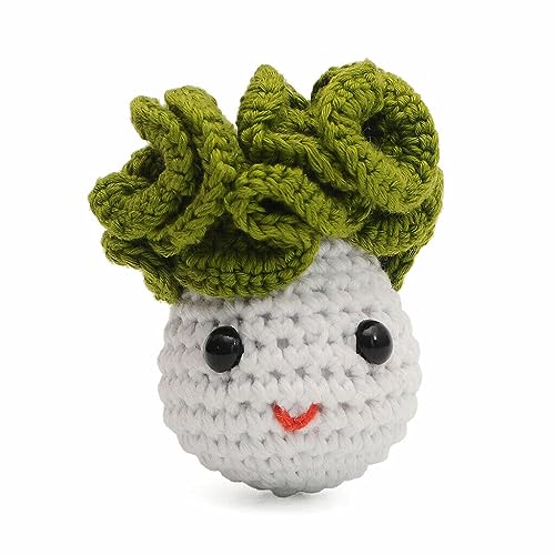 Cute Green Cabbage Handmade Amigurumi Stuffed Toy Knit Crochet Doll VA ...