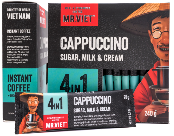 Mr. Viet Vietnamese Instant Coffee 4in1 / 3in1 / 2in1 Cappuccino / Bla – Vietsway.com