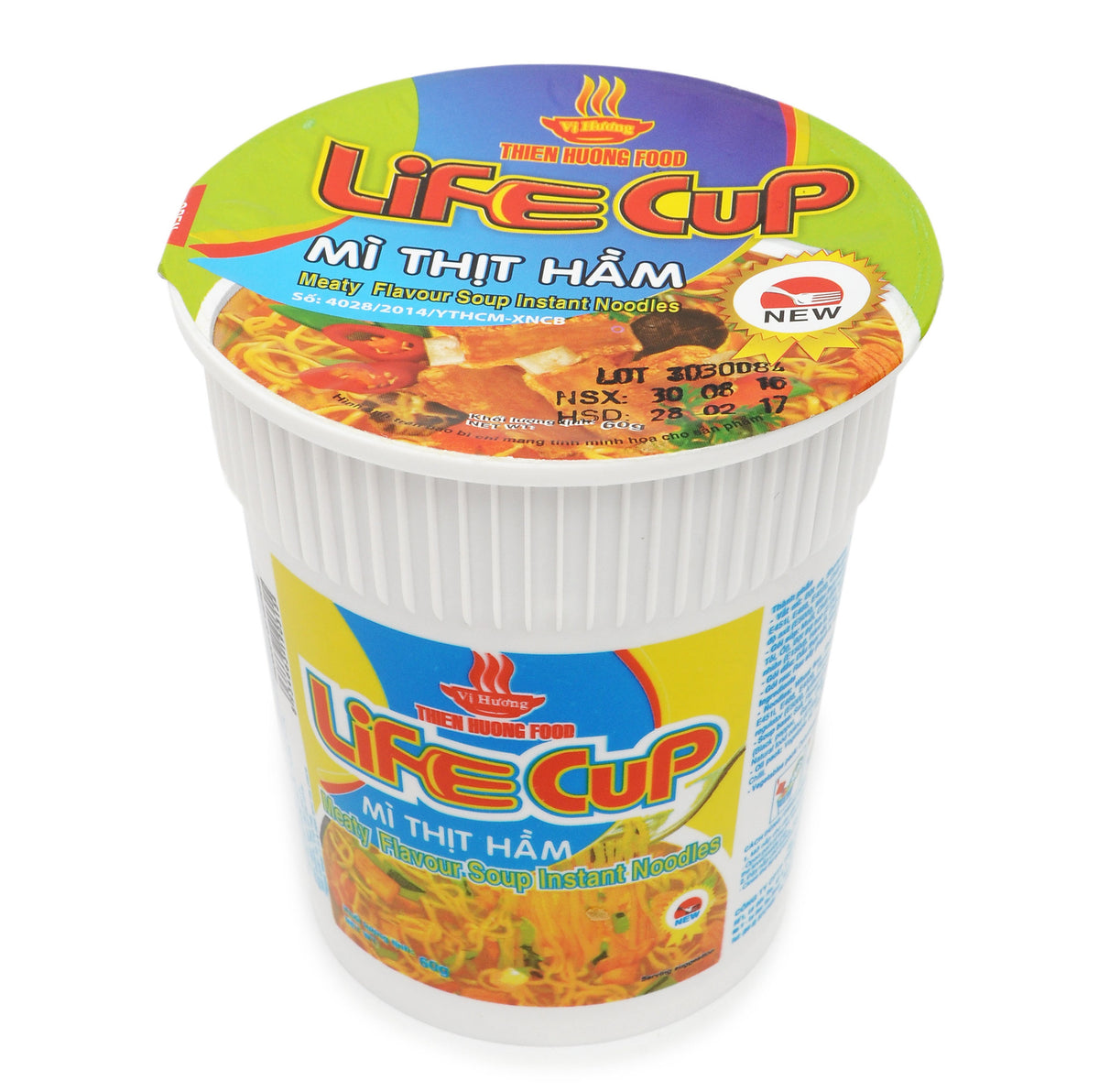 Thien Huong Food “Life Cup” Meaty Flavour Soup Instant Cup Noodles 60 ...